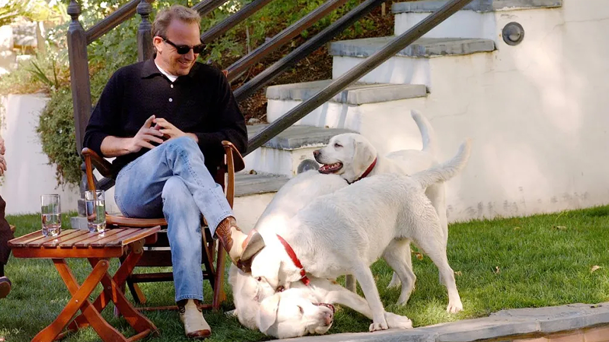 Actor Kevin Costner & Puppy 'Bobby' Share Some Traits