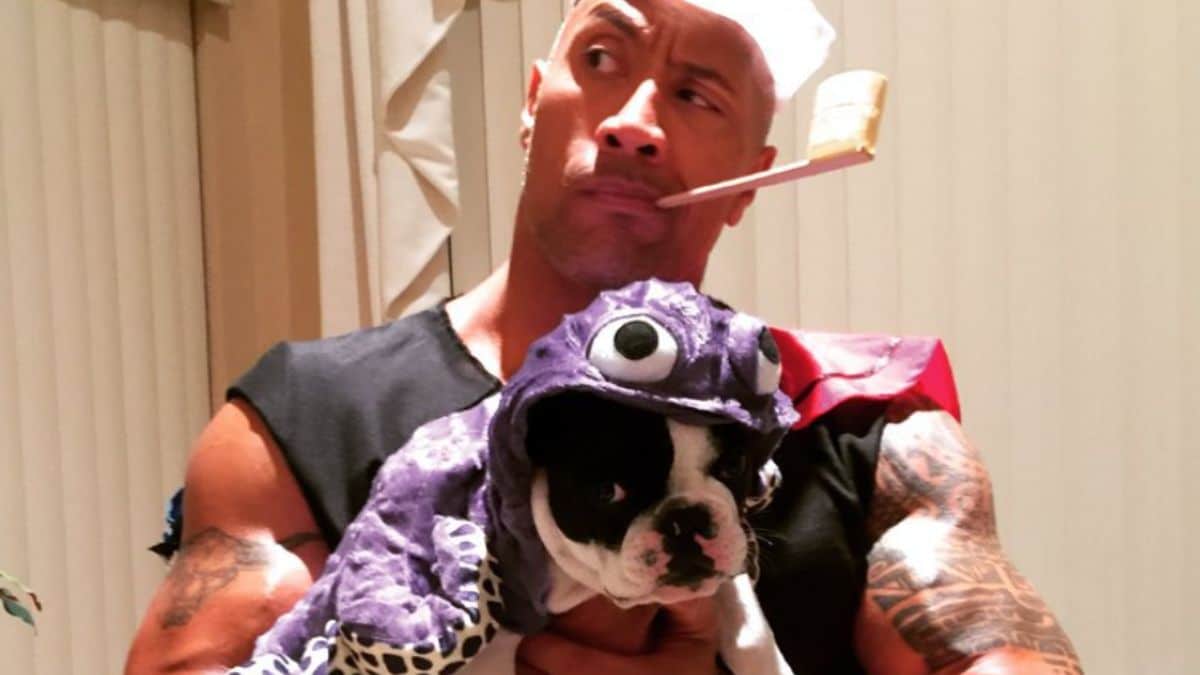 Dwayne Johnson’s Dog Steals the Spotlight as He Poses With Dad for GQ ...